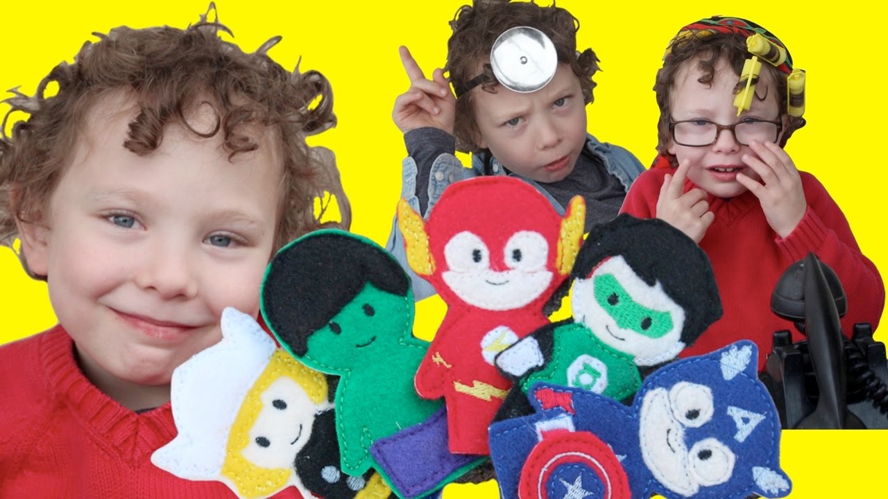 Five Little Monkeys, Super Hero Style with Thor, Hulk, Flash, Robin ...