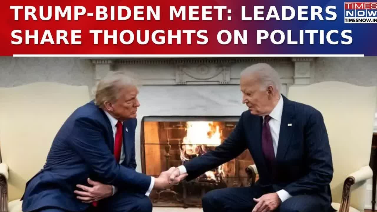 Donald Trump Meets Joe Biden At The White House Office, Shares Thoughts ...