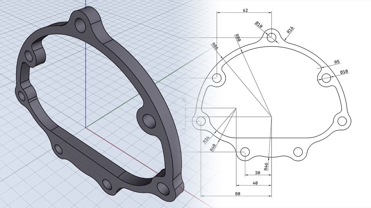 [How to Shapr3D] Sketch 2D to 3D to 2D drawing 169 - YouTube