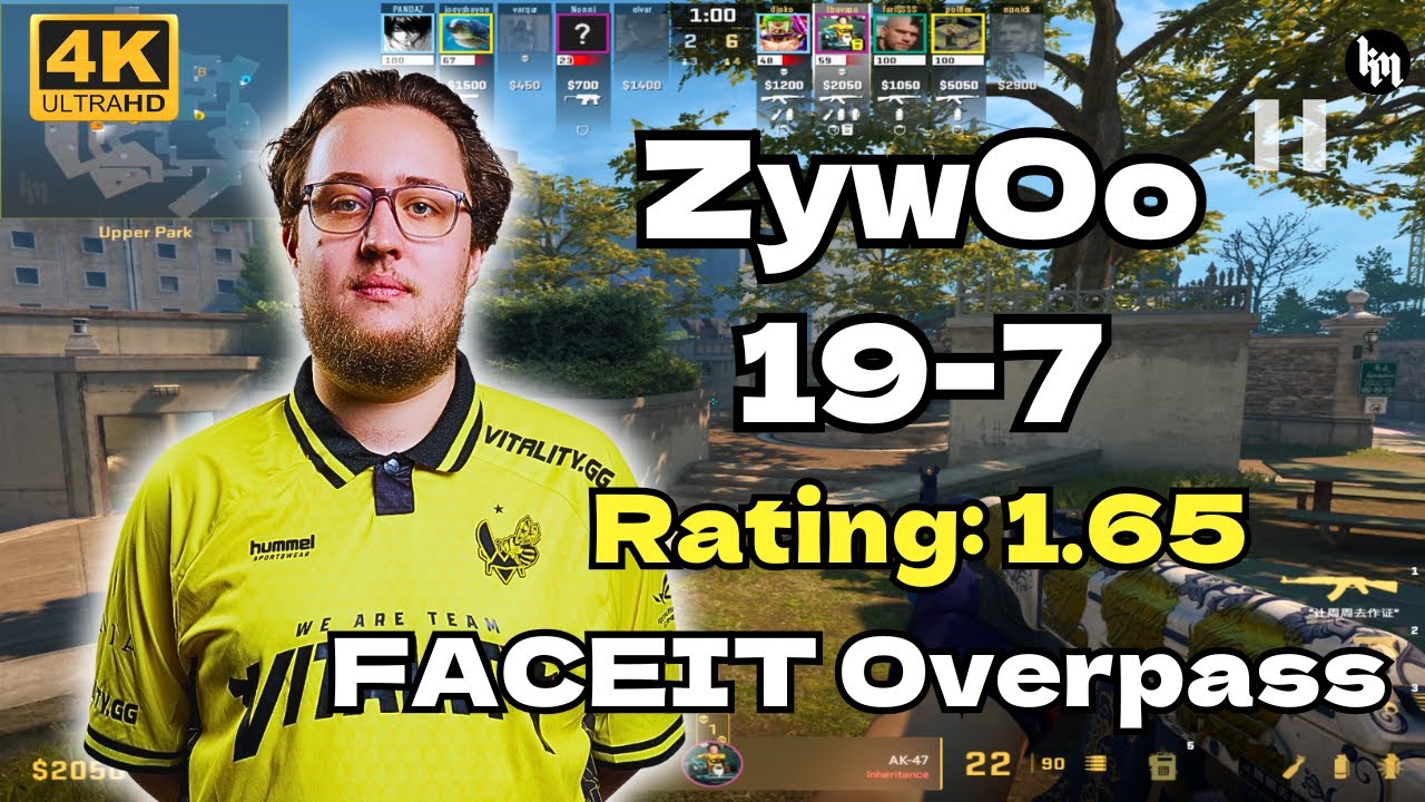 ZywOo (19-7) Rating: 1.65 (Overpass) | FACEIT EU 5-stack | Aug 11, 2025 | CS2 POV/DEMO - YouTube