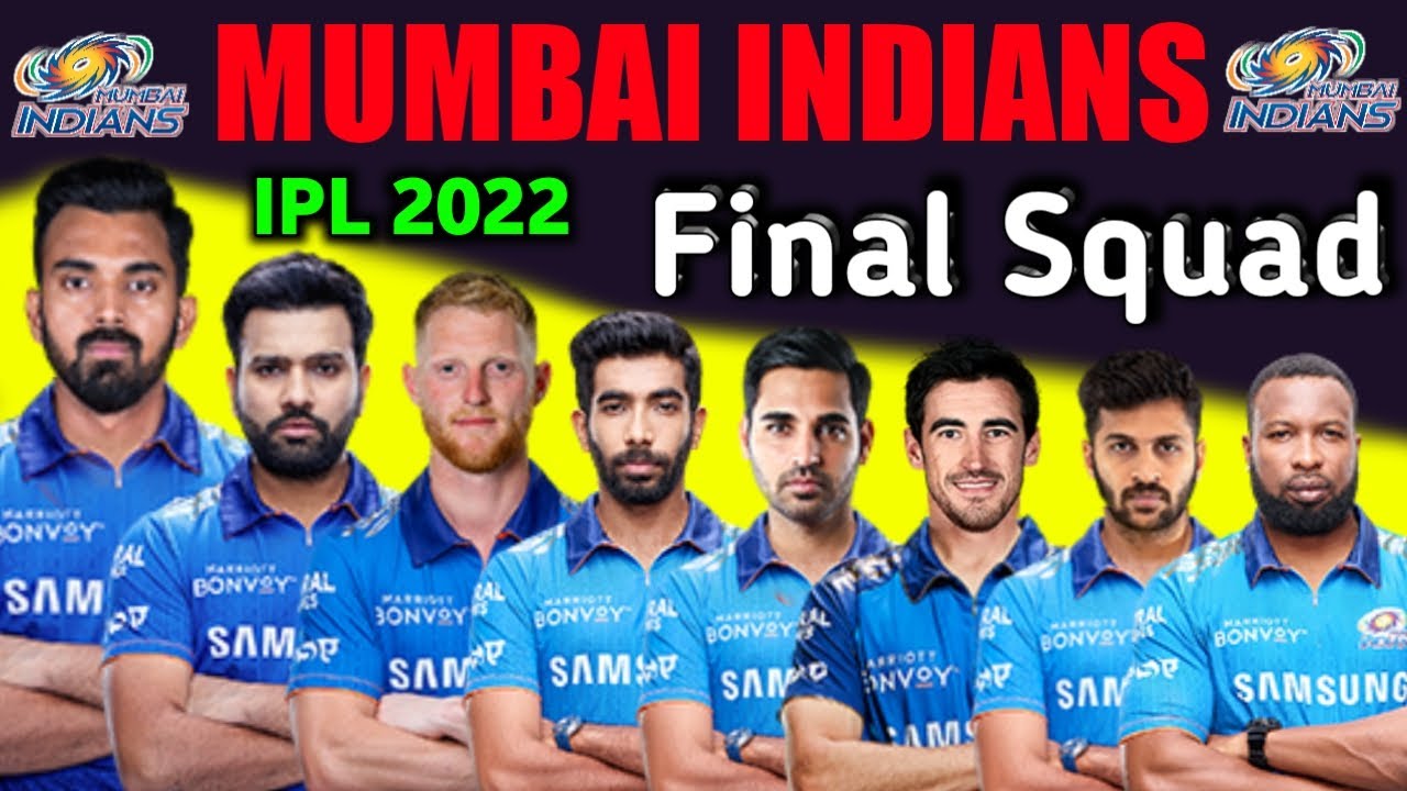 IPL 2022 Mumbai Indians (MI) Full Squad | MI Final Squad 2022 | MI ...