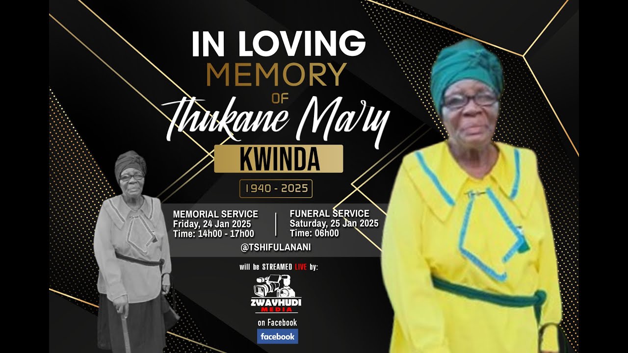 MEMORIAL SERVICE OF THUKANE MARY KWINDA - YouTube