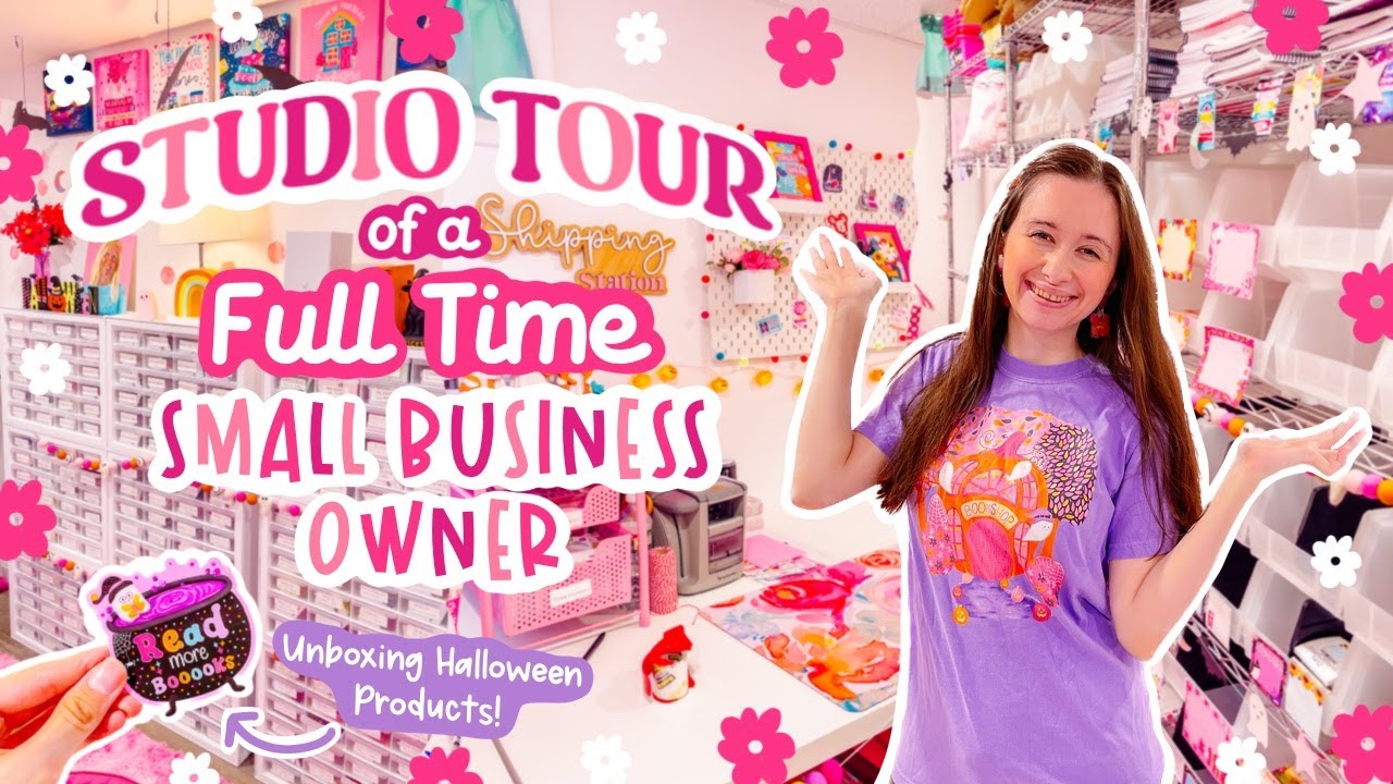 Small Business STUDIO TOUR 💖 Spooky Season Edition 🎃 Unboxing NEW ...