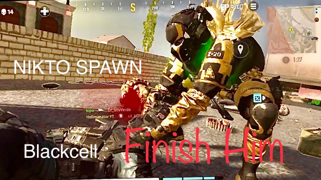 NIKTO SPAWN Blackcell. Top finishing move. Pro gameplay Warzone mobile ...