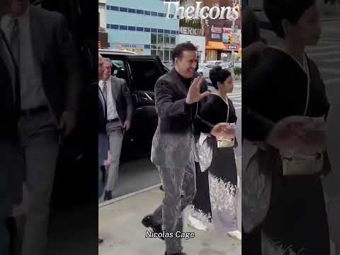 Nicolas Cage With His Wife Going To A Talk Show #nicolascage