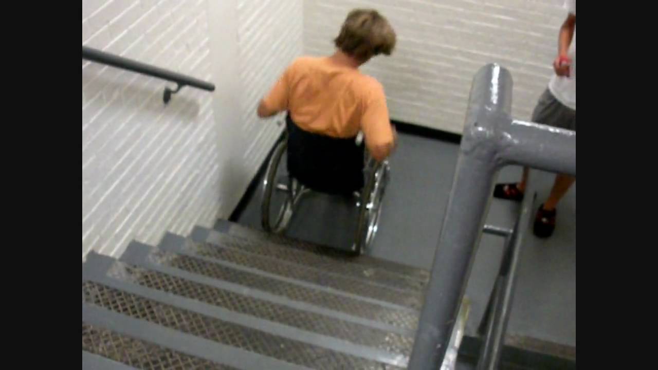 Lewis Annex Wheel Chair Stunt - YouTube