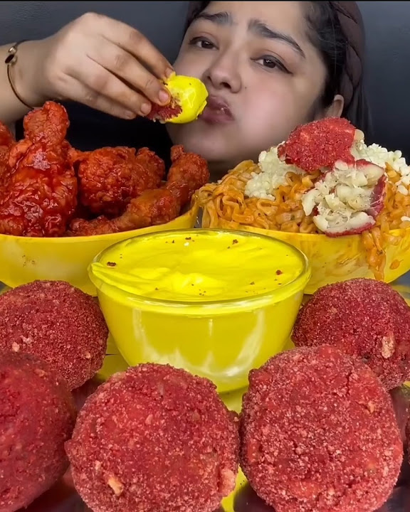 CHEETOS MAC N CHEESE BALLS, SPICY KOREAN FRIED CHICKEN, BLACKBEAN NOODLES, CARBONARA NOODLES ...