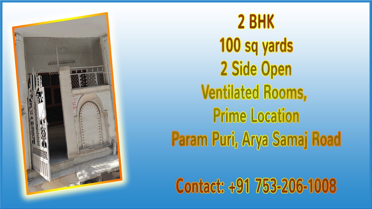 2BHK 100sq yds, Ventilated Rooms, Ground Floor, Param Puri, Arya Samaj ...