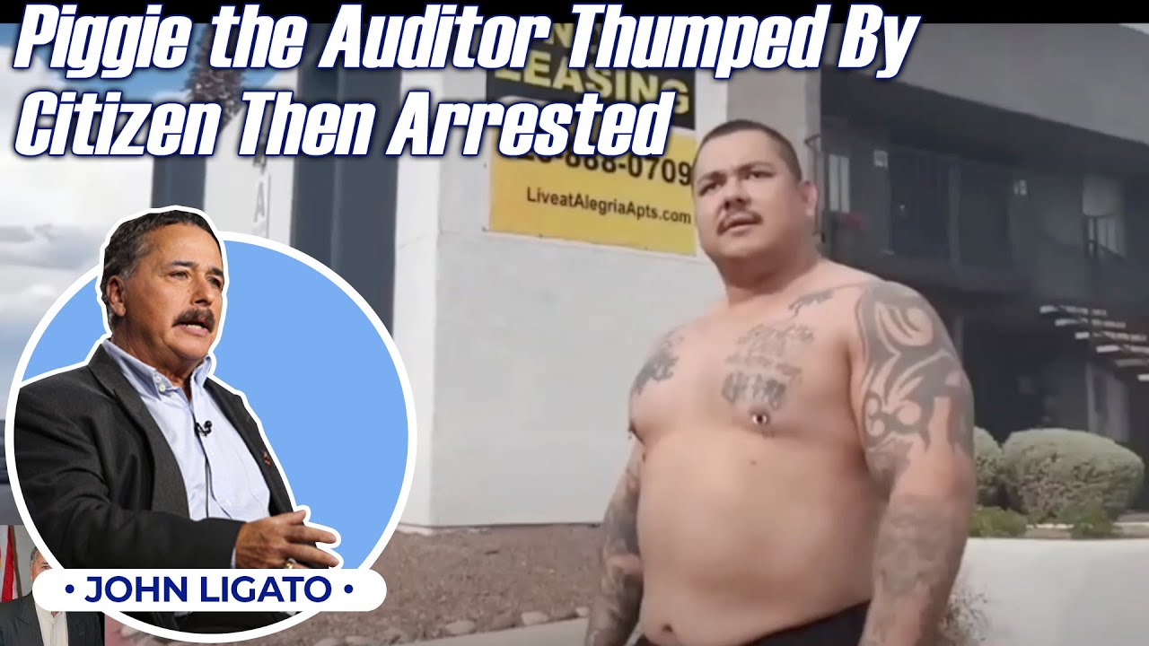 Piggie the Auditor Thumped By Citizen Then Arrested - YouTube
