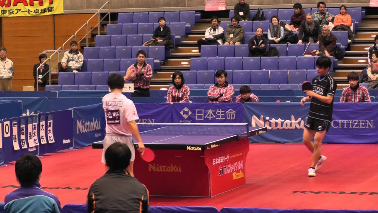 TableTennis JTTL final4 Masato Shiono vs Yuki Morita 2012.12.1 - YouTube