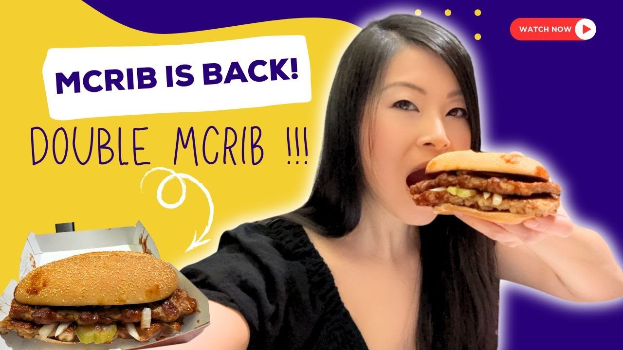 McDonald's DOUBLE McRib Review! 😋🐷🥖 - YouTube