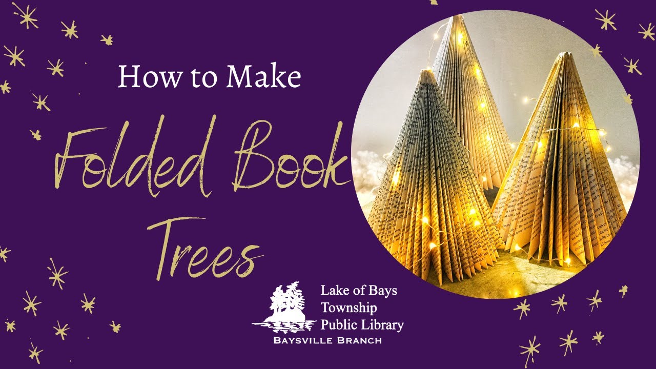 How to Make a Folded Book Tree - YouTube