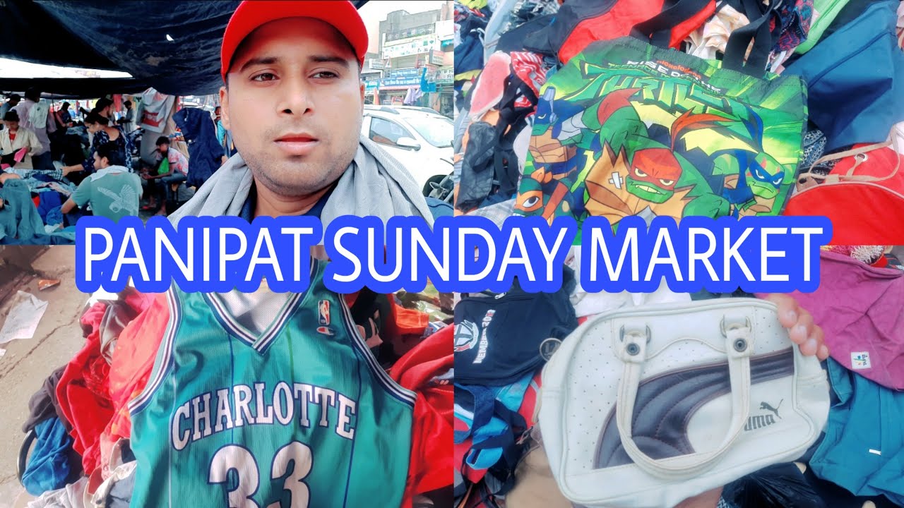 Panipat Sunday market latest video||panipat Sunday bajar 2022||sunday ...