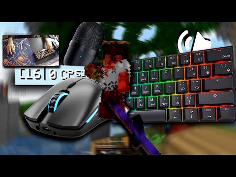 Skywars (Handcam) Keyboard+Mouse Sounds ASMR l Hypixel