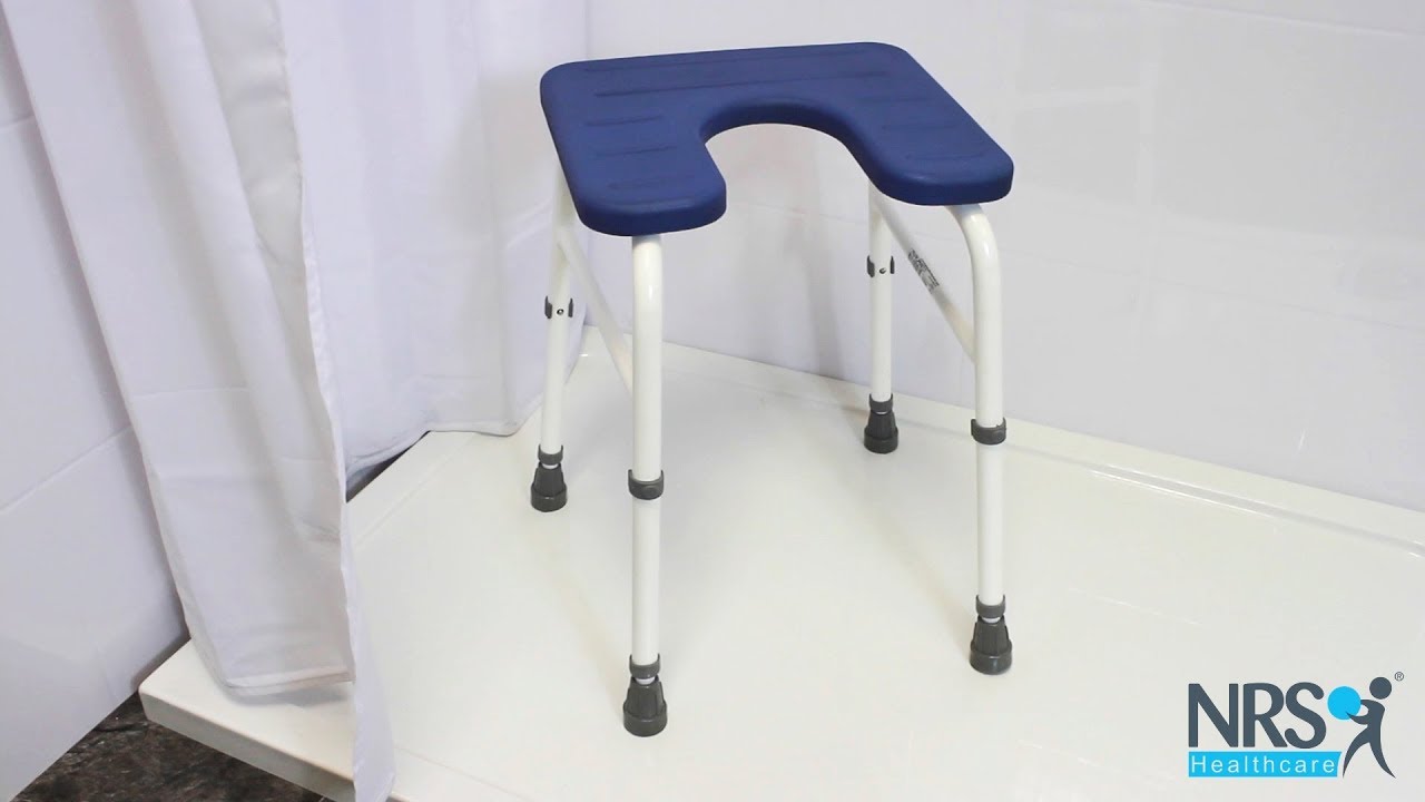 PU Padded Horseshoe Shower Stool Review - YouTube