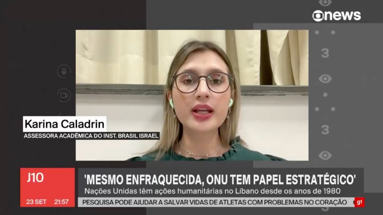 Karina Calandrin fala sobre a ONU no J10, da Globonews - YouTube