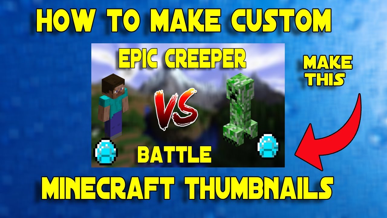 How to make custom Minecraft thumbnails (free website) - YouTube