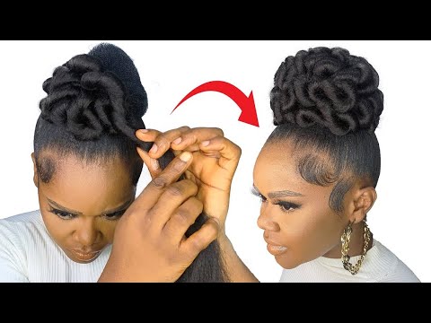 QUICK AND EASY HAIRSTYLE USING BRAID EXTENSION - YouTube
