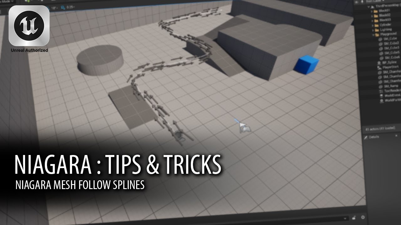 Spline Based Niagara Meshes | Fix Niagara Mesh Orientation with Splines ...
