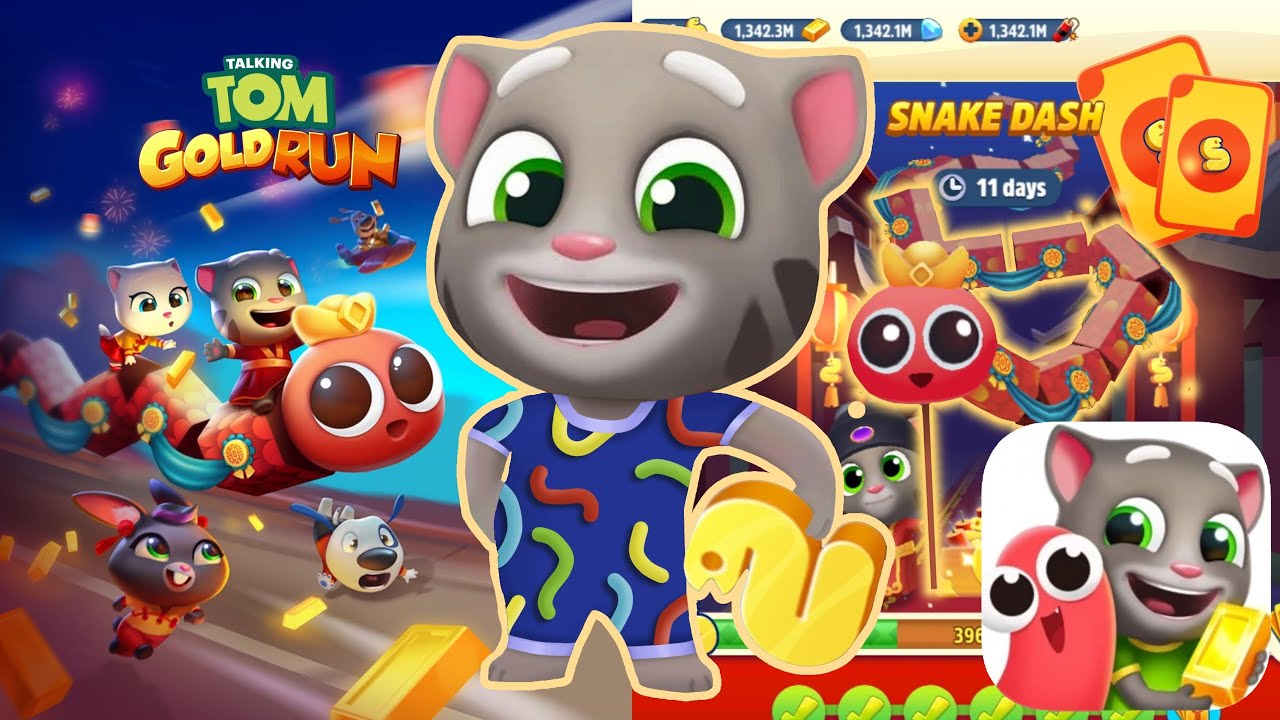 Talking Tom Gold Run - NEW UPDATE New Character Snake Off Tom in China ...