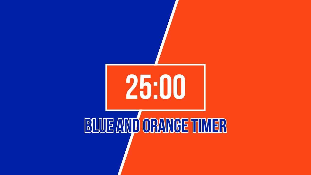 25 Minute Blue and Orange Timer - YouTube