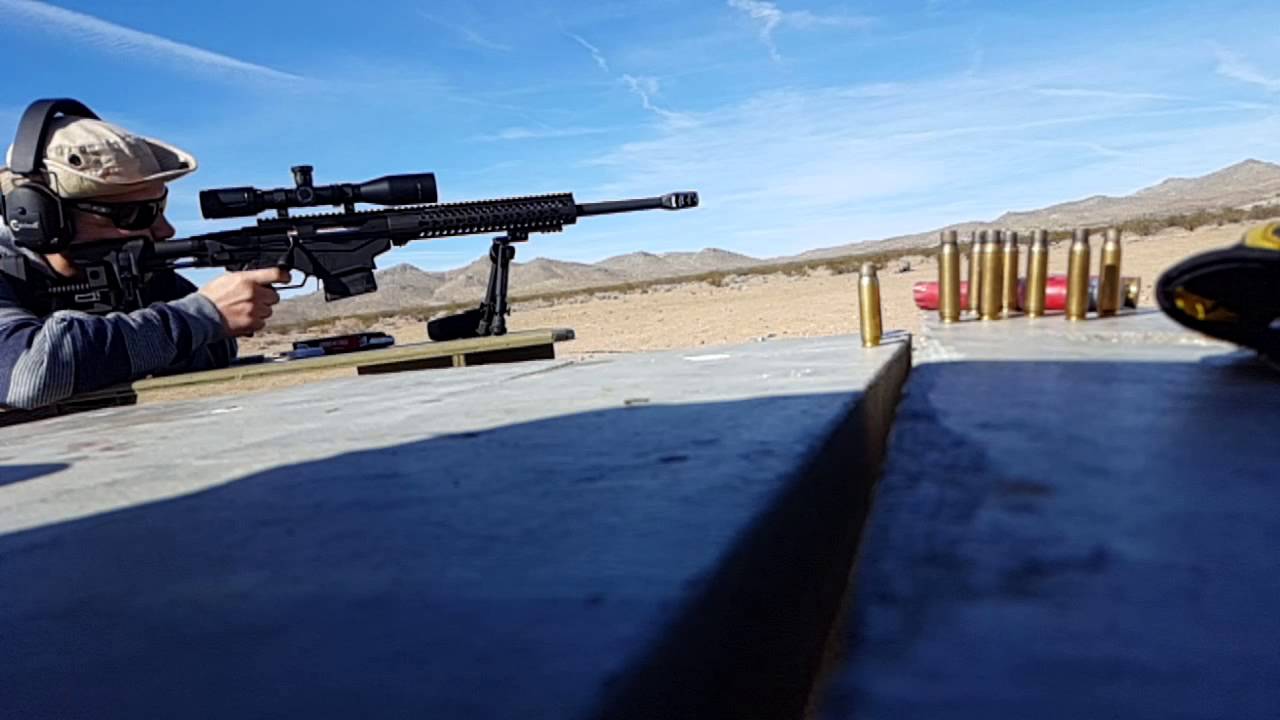Ruger precision rifle gas discharge in slow motion - YouTube
