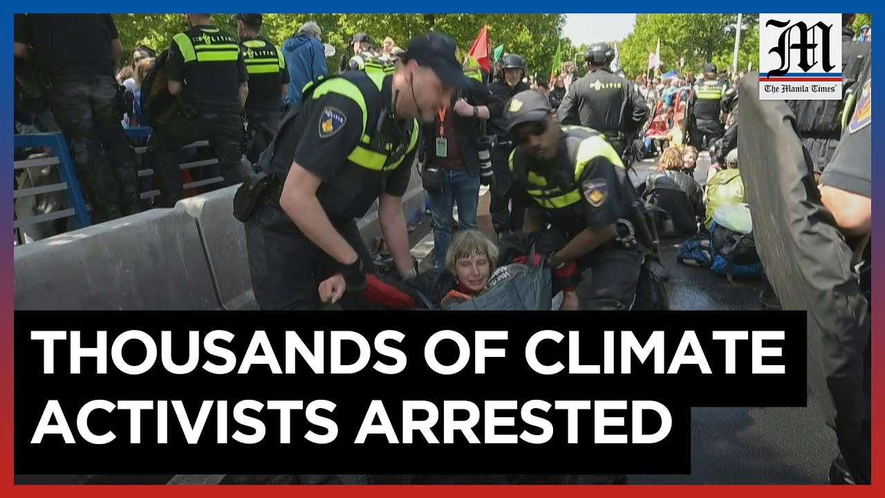 Over 1,500 climate activists arrested at anti fossil fuel protest in ...