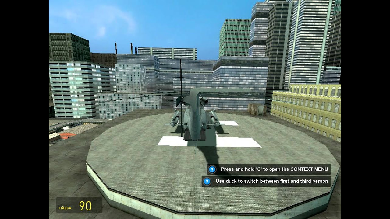 How you start a cool helicopter in gmod swe - YouTube