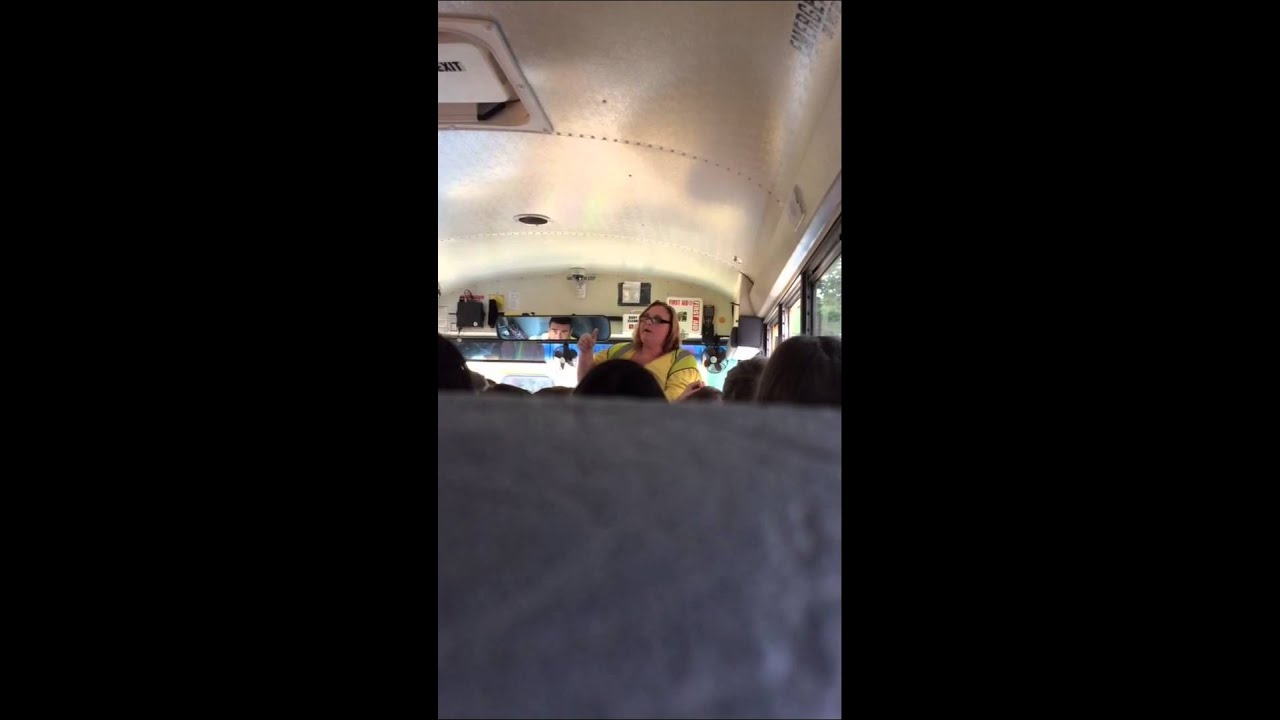 Crazy bus driver yells at kids - YouTube