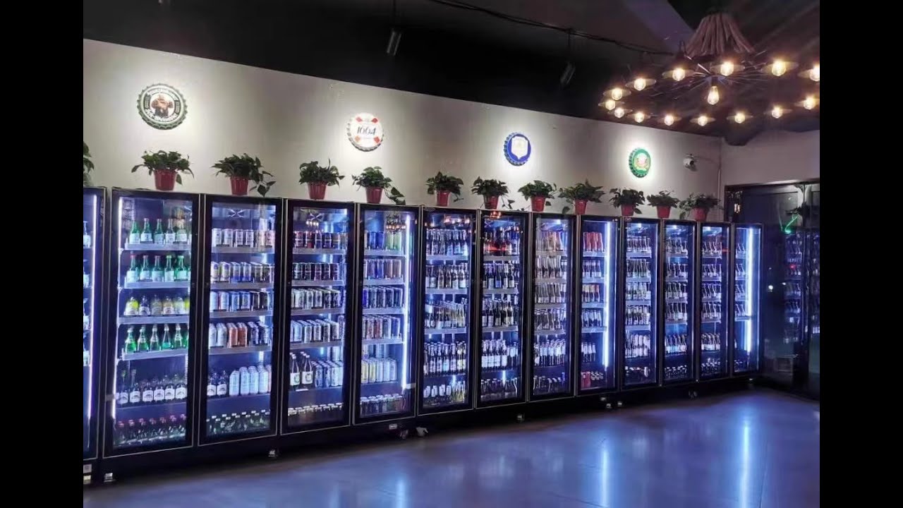 Display chiller 3 type lights color - YouTube