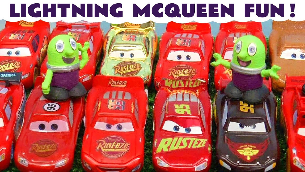 Lightning McQueen Cars Racing with the Funlings - YouTube
