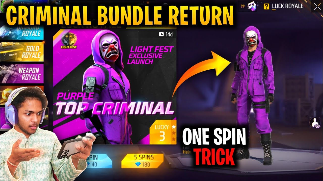 Top Criminal Return Free Fire | Purple Criminal Return Free Fire ...