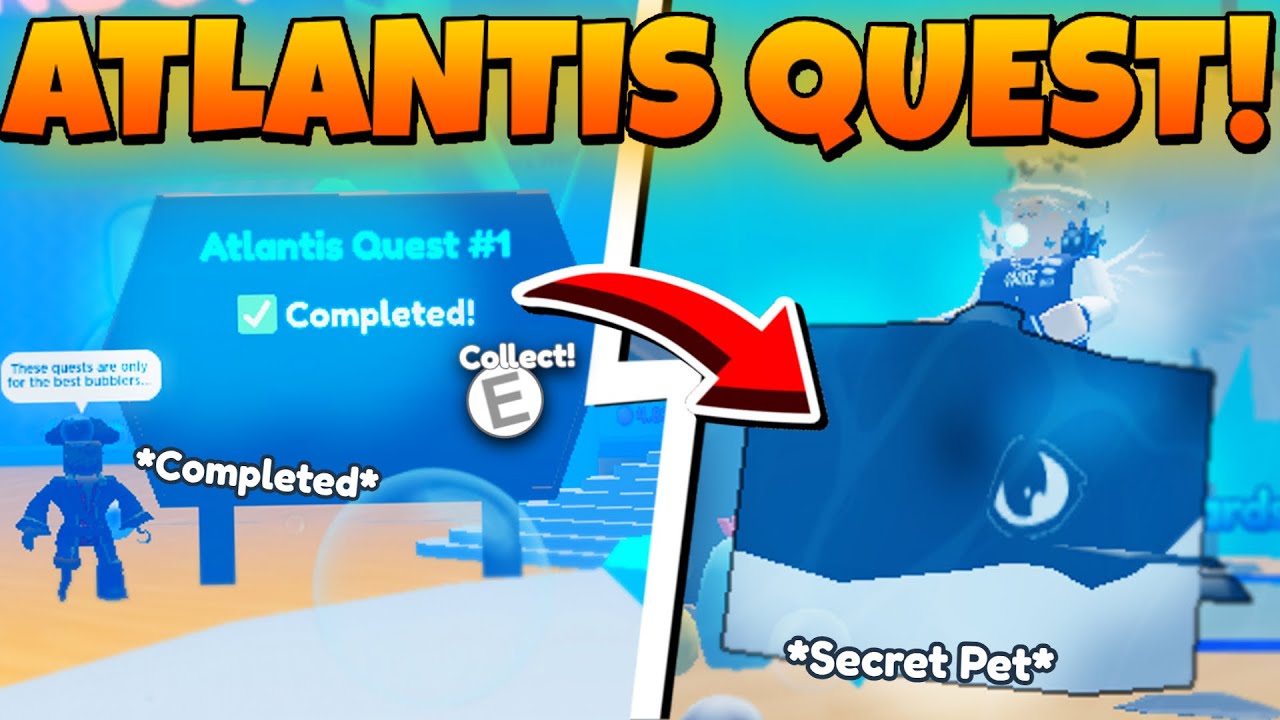 *NEW* ATLANTIS Quests COMPLETED! 🔱What's The Prize?! (Roblox Bubble Gum ...