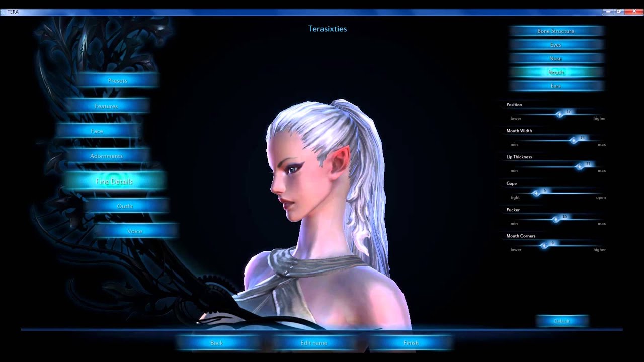 Tera Online - High Elf Female Character creation - TERA Sixties - YouTube