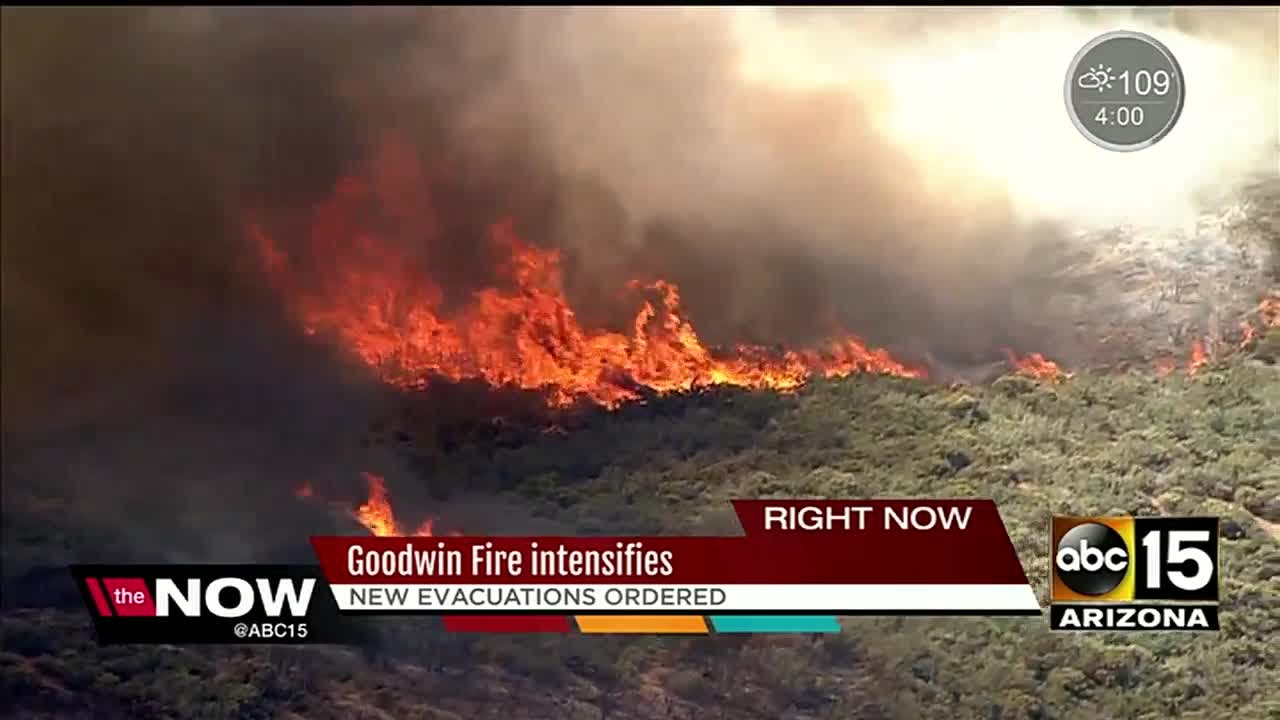 Goodwin Fire intensifies, new evacuations ordered Tuesday night - YouTube