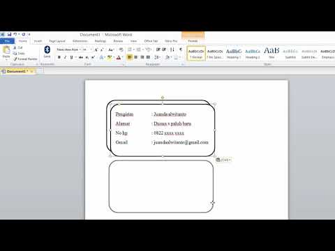 Cara membuat alamat surat lamaran kerja-Microsoft Word 2010 - YouTube