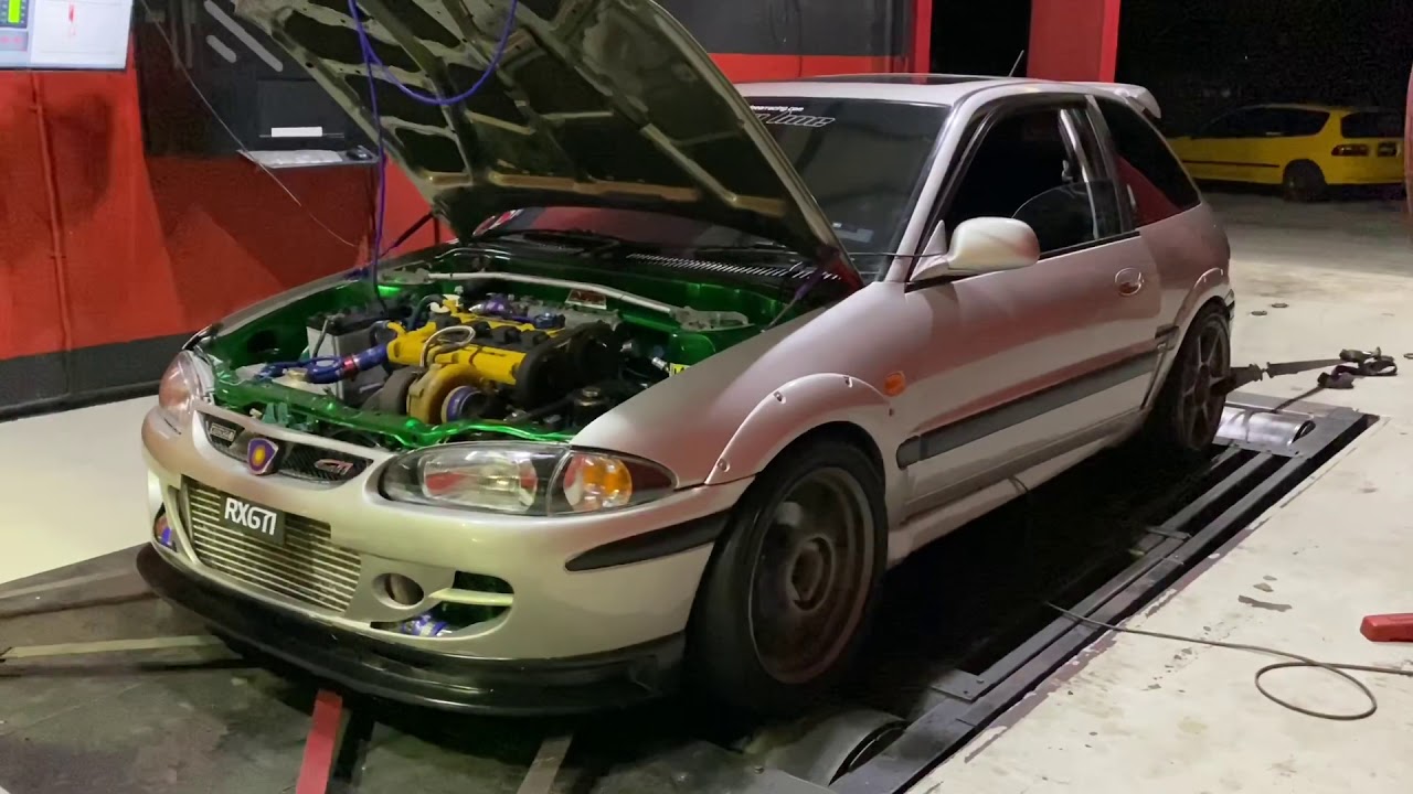 Satria GTi EVO 3 Dyno @ PJG Racing Dynojet, Kota Bharu, Kelantan - YouTube