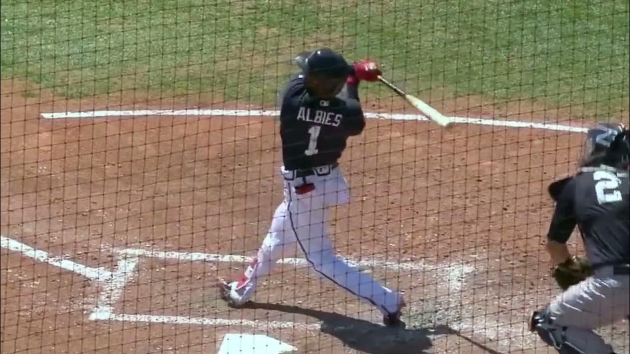 Ozzie Albies Slow Motion Home Run Baseball Swing Hitting Mechanics Instruction - YouTube