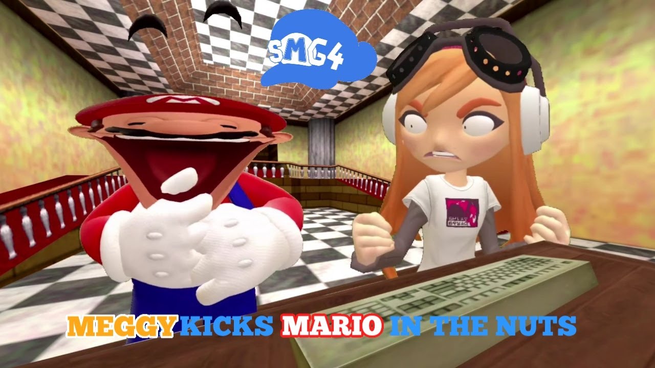 SMG4 - Meggy Kicks Mario in the Nuts - YouTube