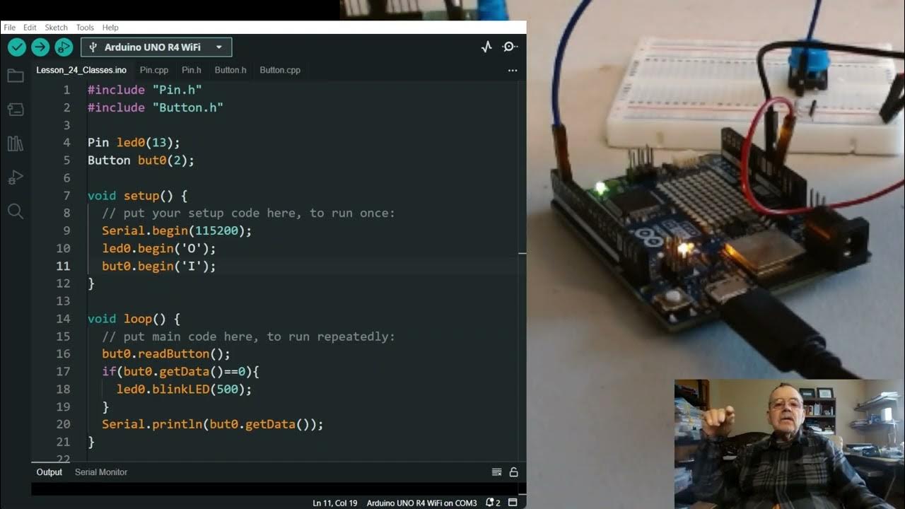 Paul Mcwhorter, Arduino UNO R4 Wi-Fi, Lesson 24, Redone with Classes - YouTube