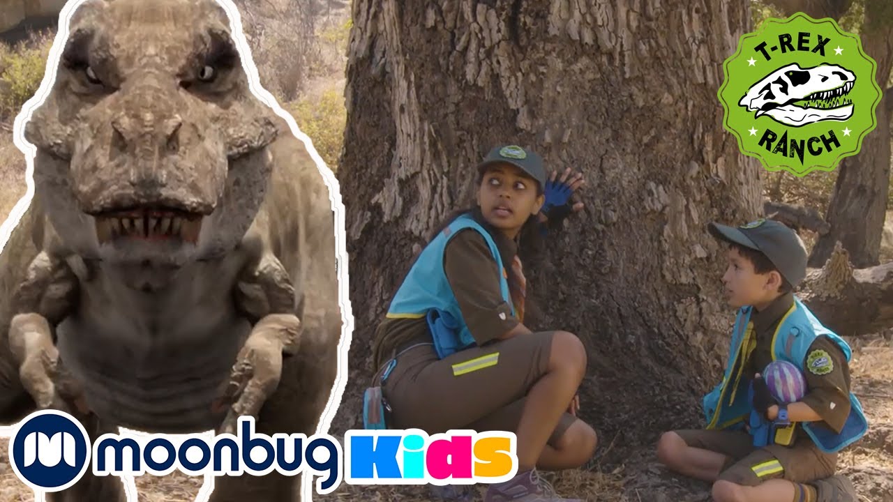 T-rex Ranch - Max and Bella's Eggcellent Adventure | Moonbug Kids TV ...