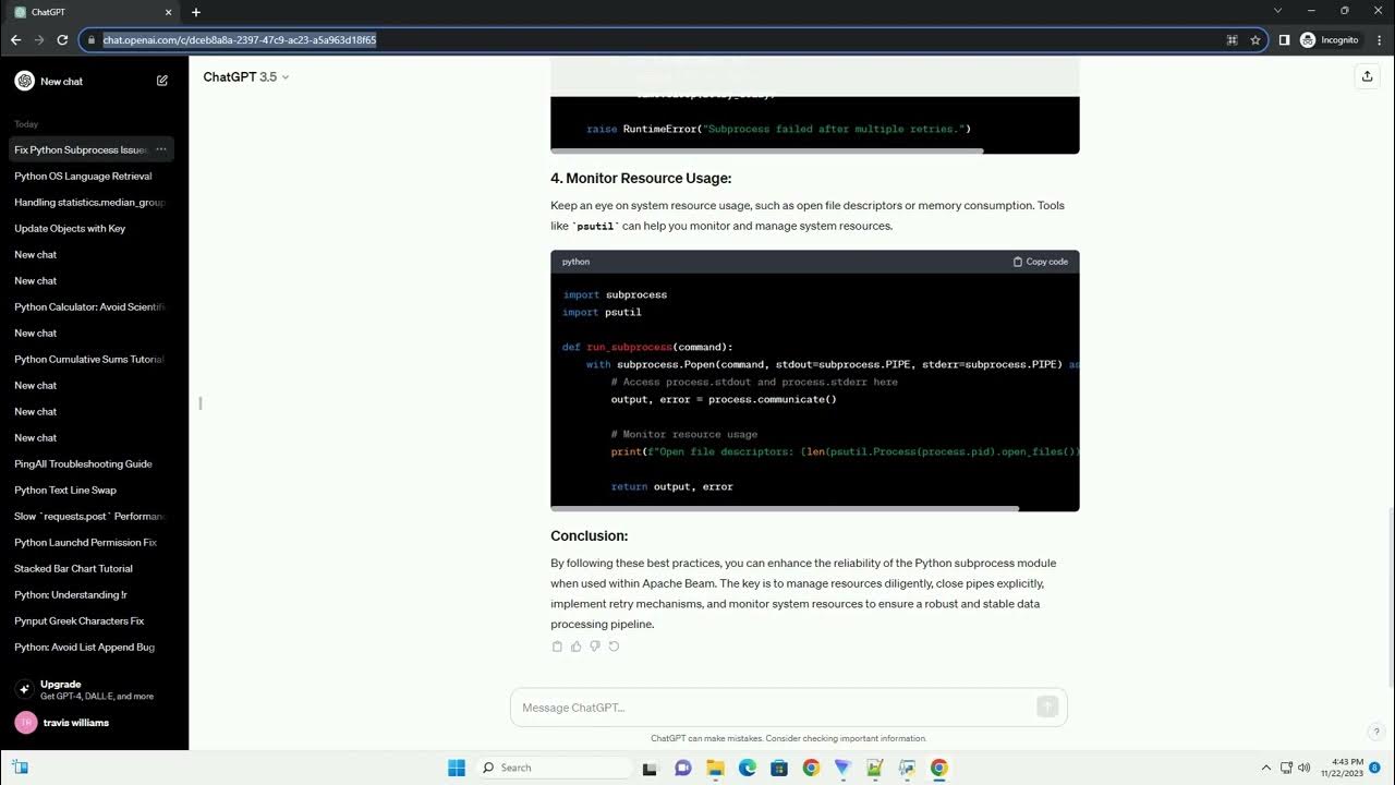 Python Subprocess Module Pipes Stop Working With Apache Beam After Several Invocations Youtube