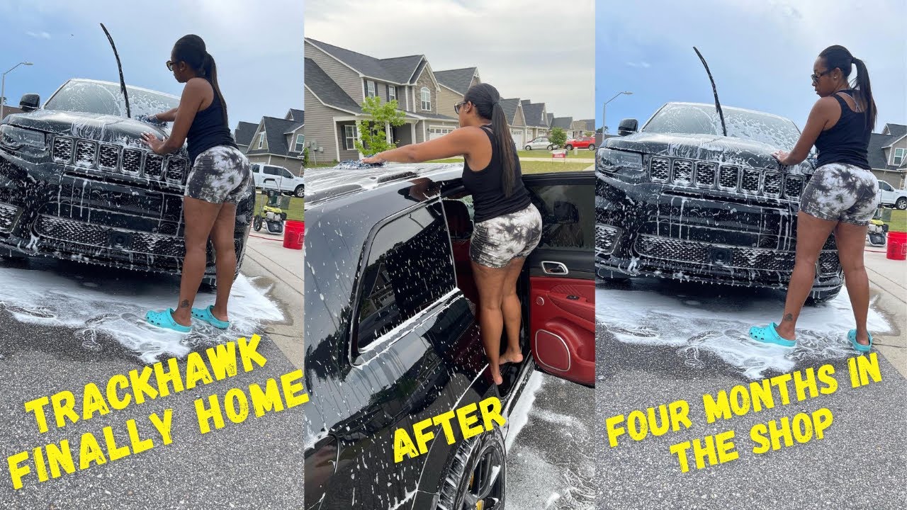JEEP TRACKHAWK WASH DAY | INTRODUCING MY TRACKHAWK TO THE CHANNEL | WHY ...