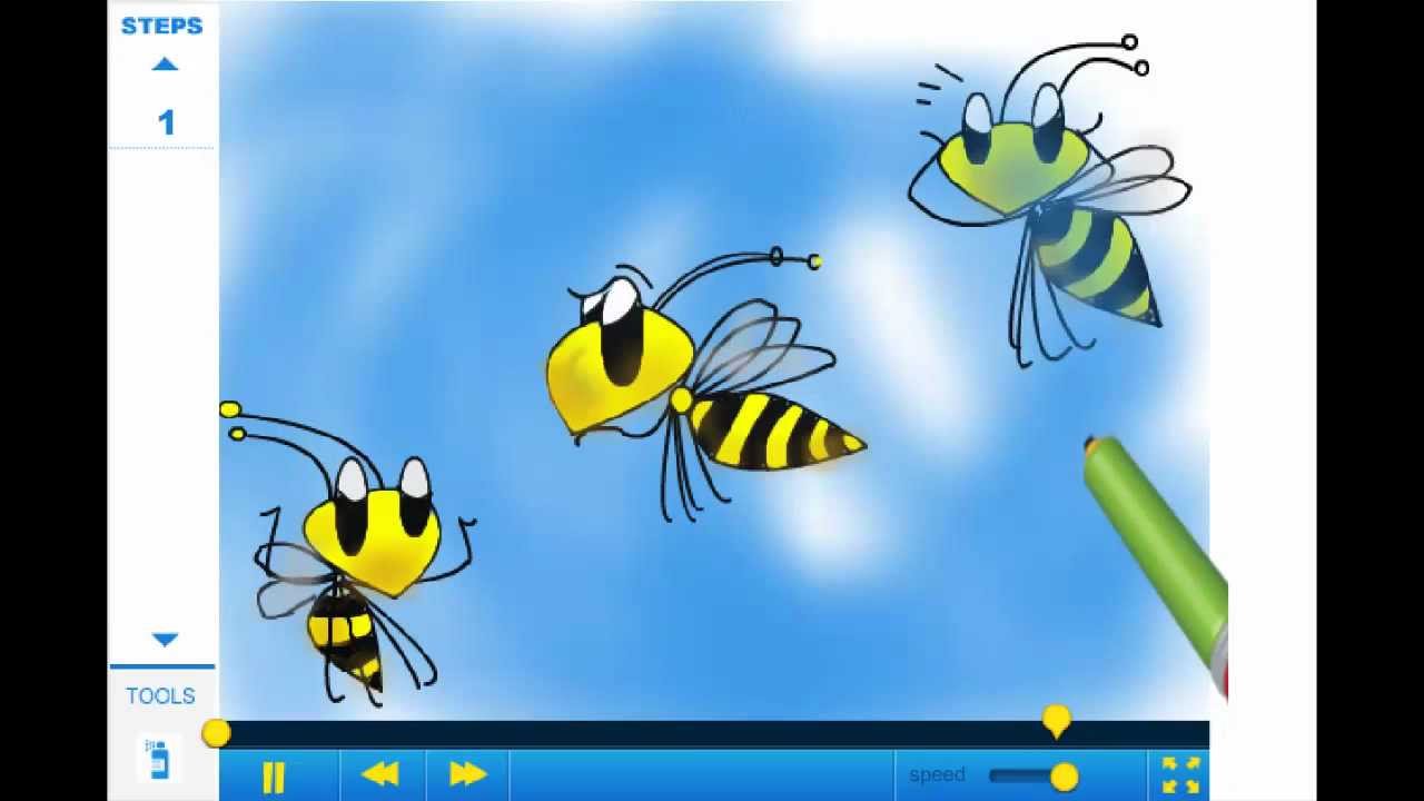 How to draw Forgetful Bees - Drawing Tutorial Video - YouTube