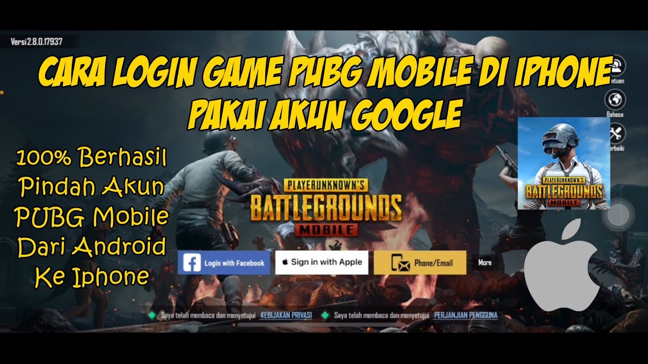 Cara Login Game PUBG Mobile Di Iphone Menggunakan Akun Google Terbaru 2023 - YouTube