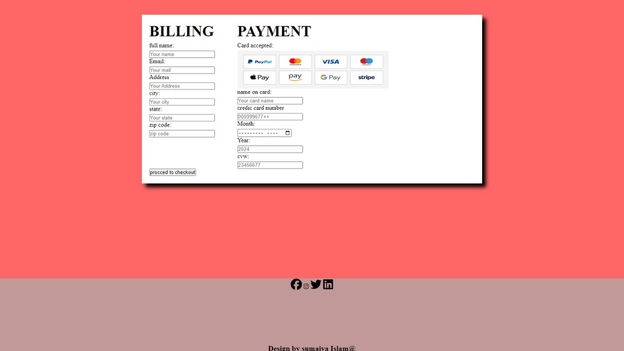 E commerce website create using html and CSS footer part #9 - YouTube