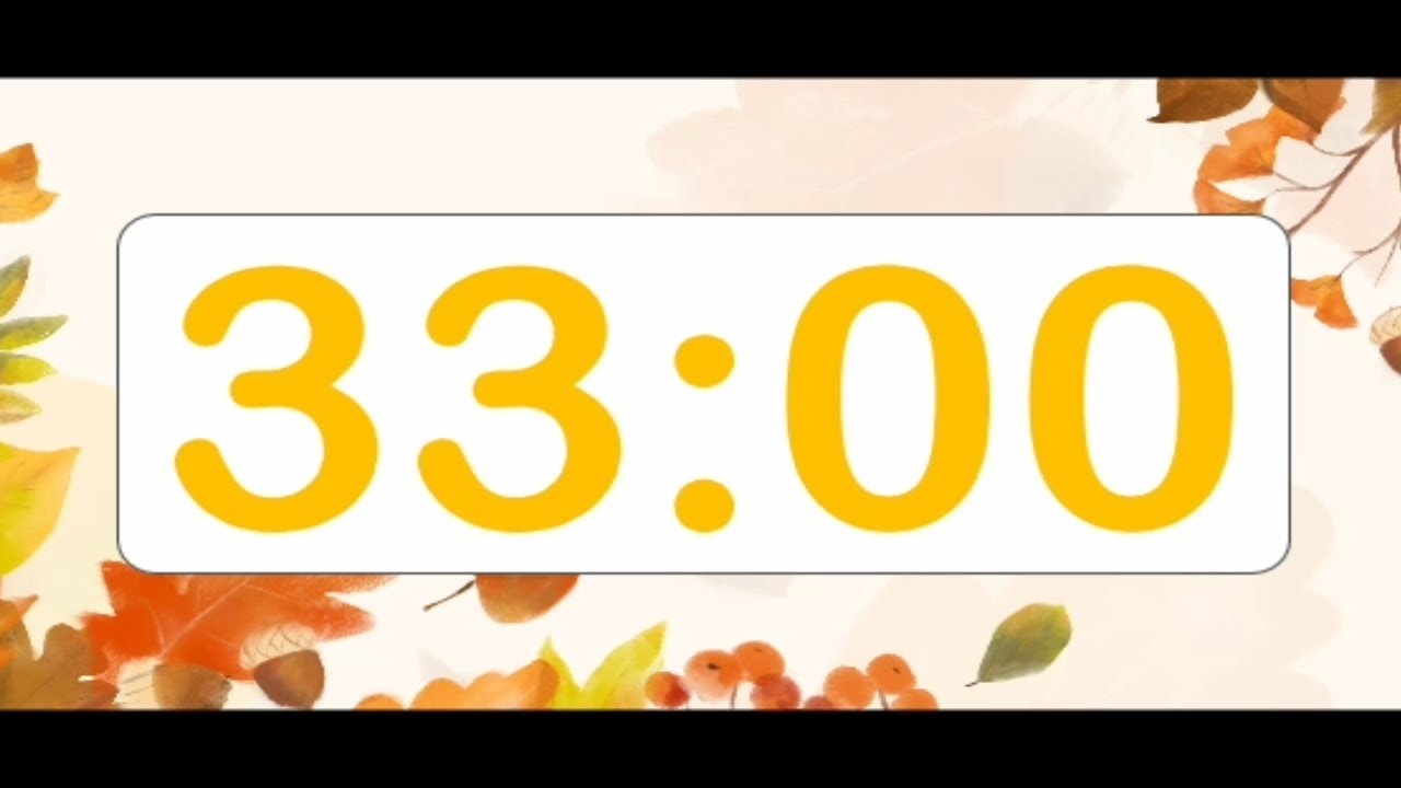 33 Minute Timer With Alarm - YouTube