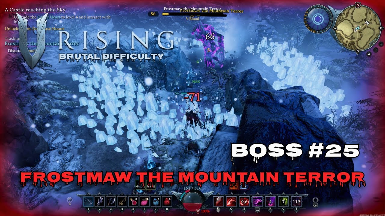 FROSTMAW THE MOUNTAIN TERROR | V Rising | Brutal | Solo - YouTube