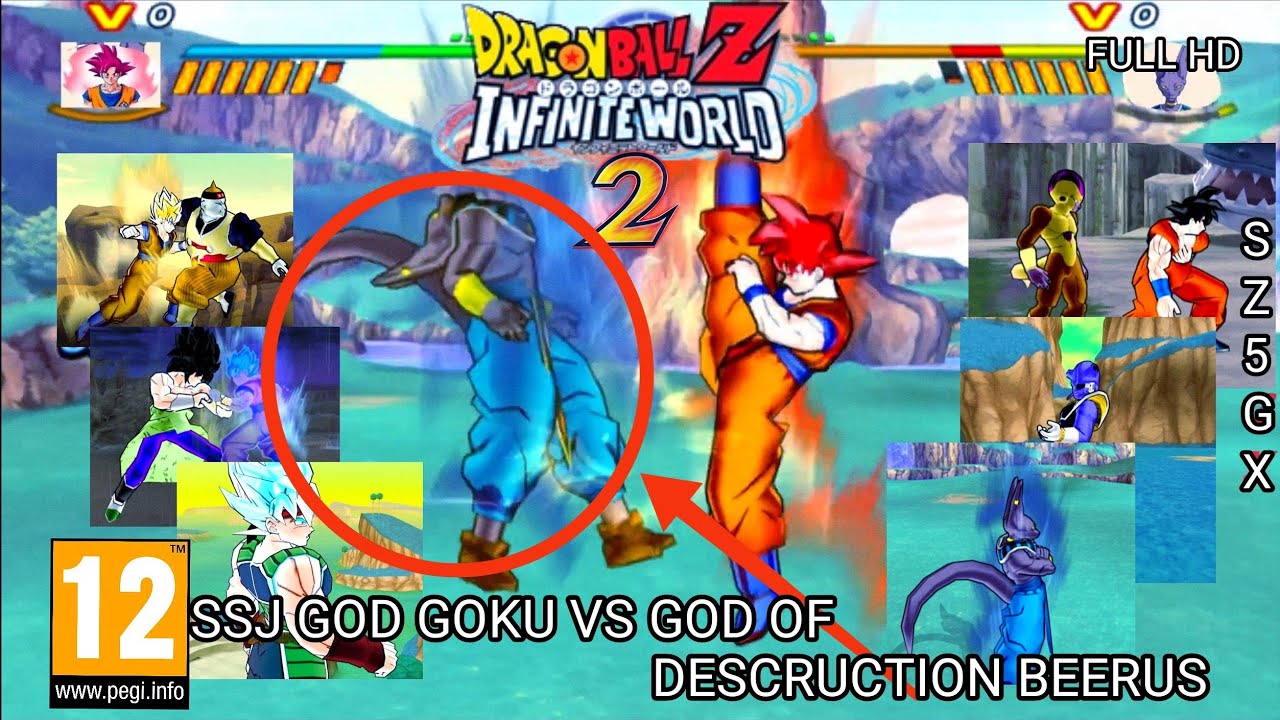 DRAGON BALL Z INFINITE WORLD 2 PROJECT 2022 - SSJ GOD GOKU VS GOD OF ...