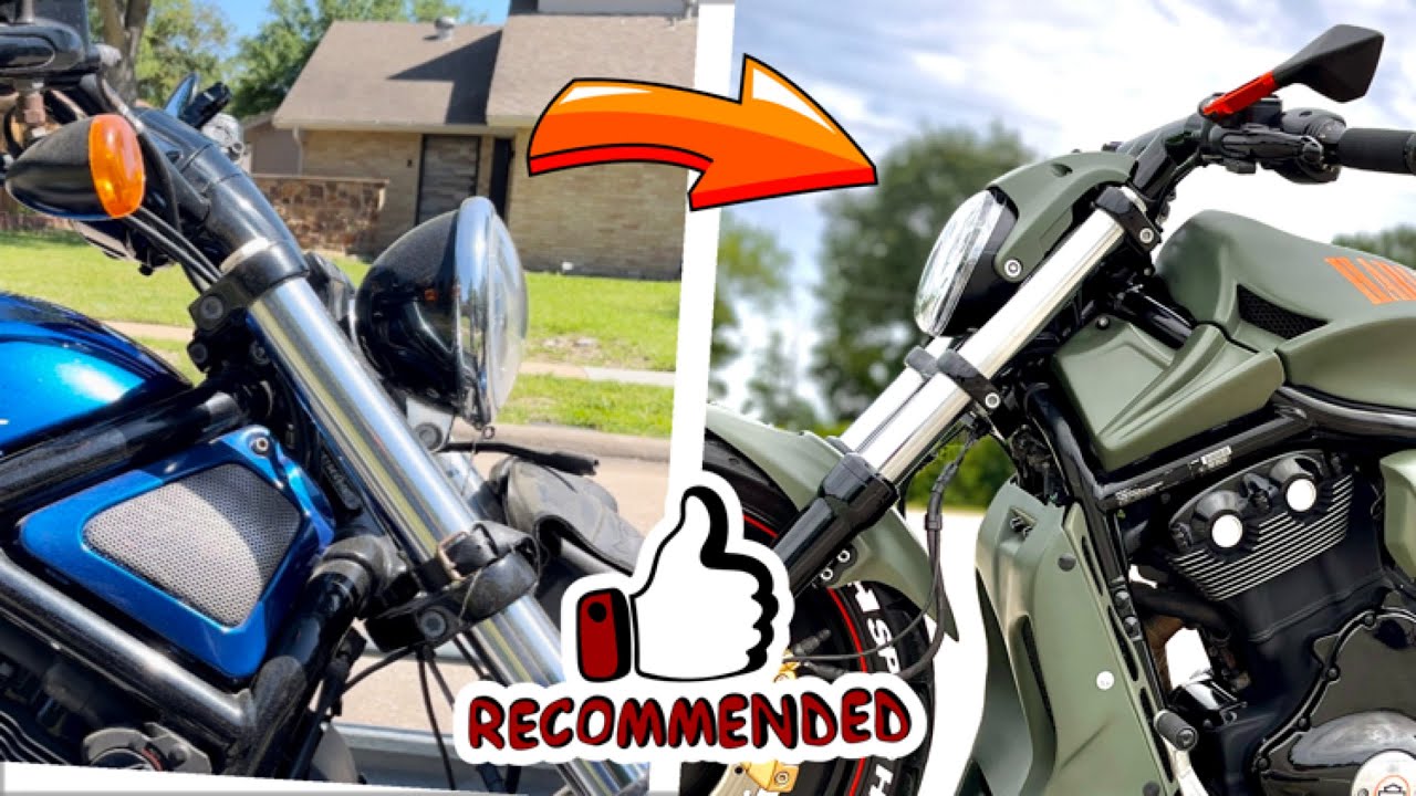 Headlight conversion for Harley Davidson V Rod #diy #motorcycle #vrod # ...